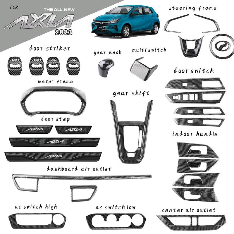 VE new axia 2023 carbon fiber Interior accessories SET - TikTok Shop ...