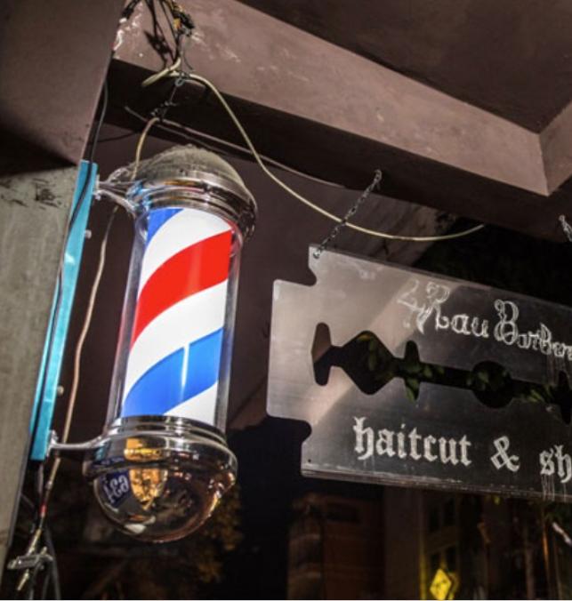 Đèn Barber Xoay Mini, Đèn Poly Mini inox cao cấp (Chiều cao 50cm ...