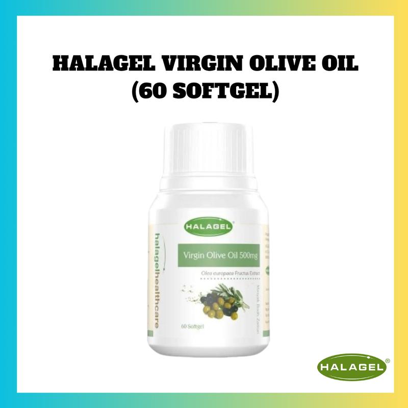 Halagel Extra Virgin Olive Oil in Gelatine Softgel 500mg (60 pieces ...