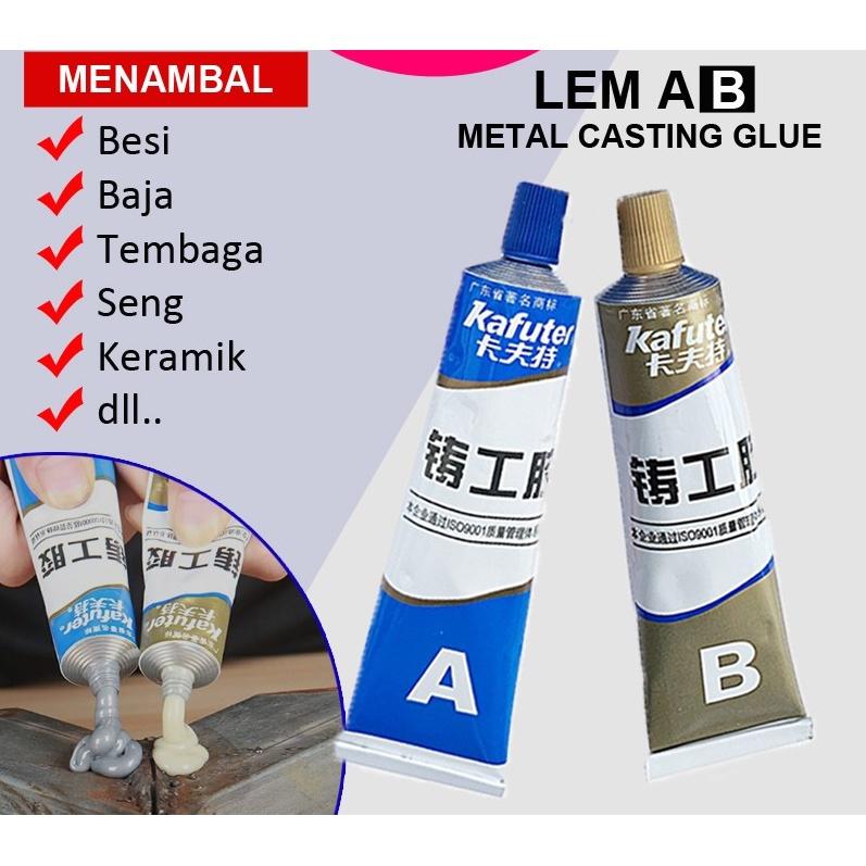 Lem AB Epoxy Kuat Metal Casting Glue Penambal Besi Radiator Anti Bocor ...