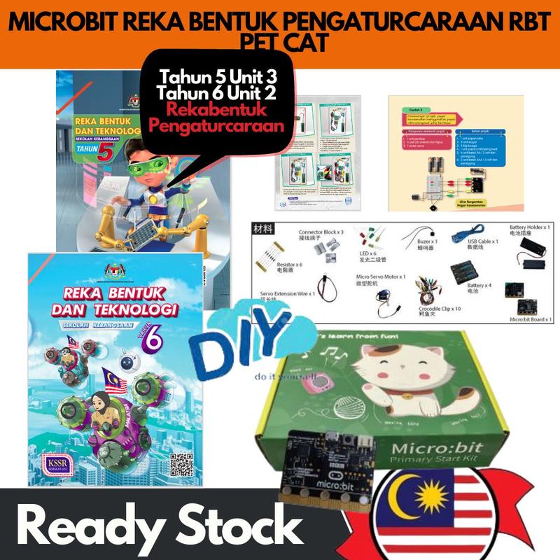 READY STOCK COMPLETE MICROBIT PET CAT WITH MICROBIT PROJECT RBT Year 5 ...