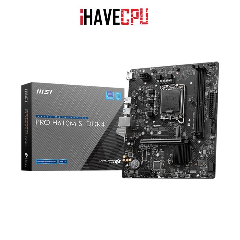 iHAVECPU MAINBOARD (เมนบอร์ด)(1700) MSI PRO H610M-S DDR4 - TikTok Shop Thailand