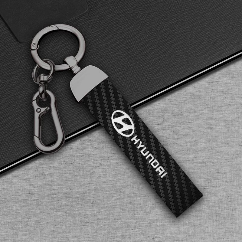 Carbon Fiber Style Leather Zinc Alloy Remote Car Key Fob Protector ...