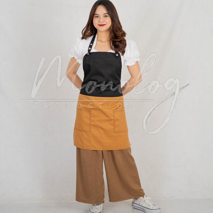 Promo Apron Celemek Masak Dapur Apron Barista Multifungsi Waiter Pria ...
