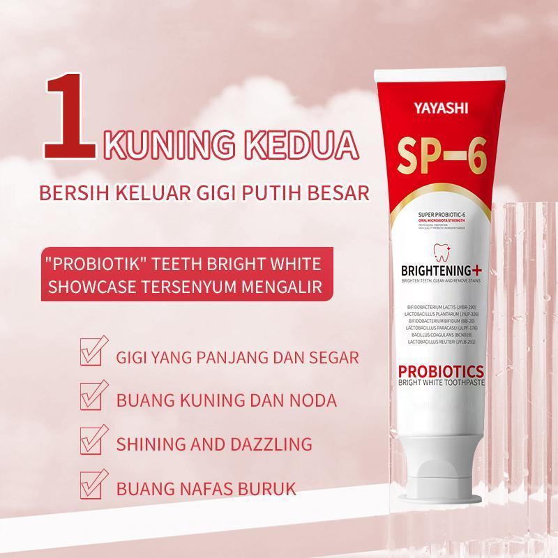 Ubat Gigi Probiotik, Putih Cerah, Ultra Pemutihan, Perisa Pudina ...