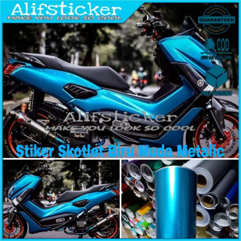 Skotlet Biru Muda Metalik Candy Stiker Skotlet Metalic Candy - Shop ...
