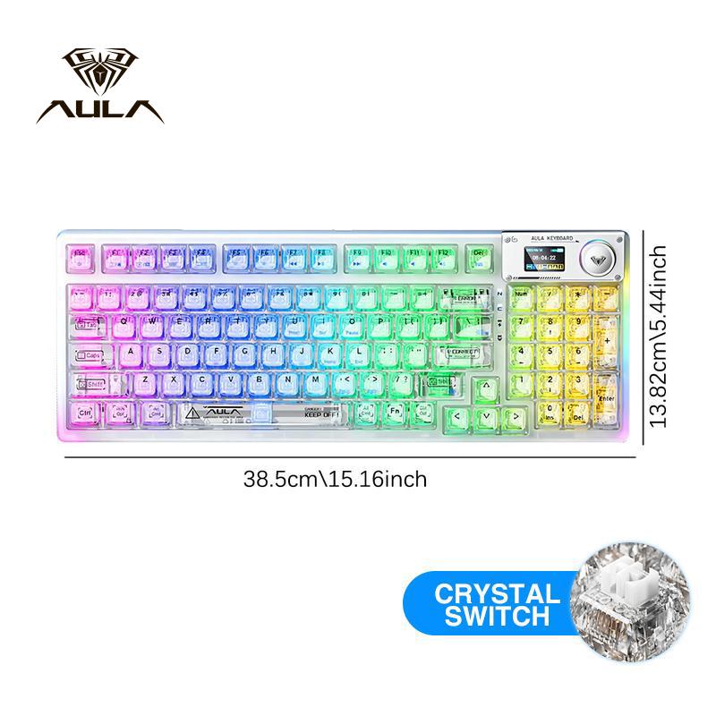 AULA F98 Pro Wireless Mechanical Keyboard 95 Keys RGB Gaming - TikTok Shop