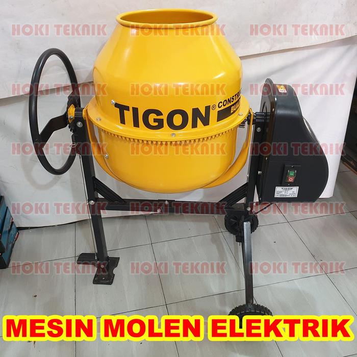 Jual Tigon 120 Liter Mesin Molen Pengaduk Semen Cor Beton Listrik TCM ...