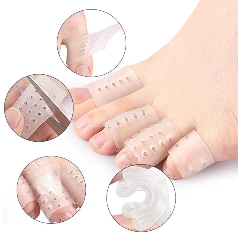 New Silicone Finger Toe Caps Clear Breathable Toe Protector Cover ...