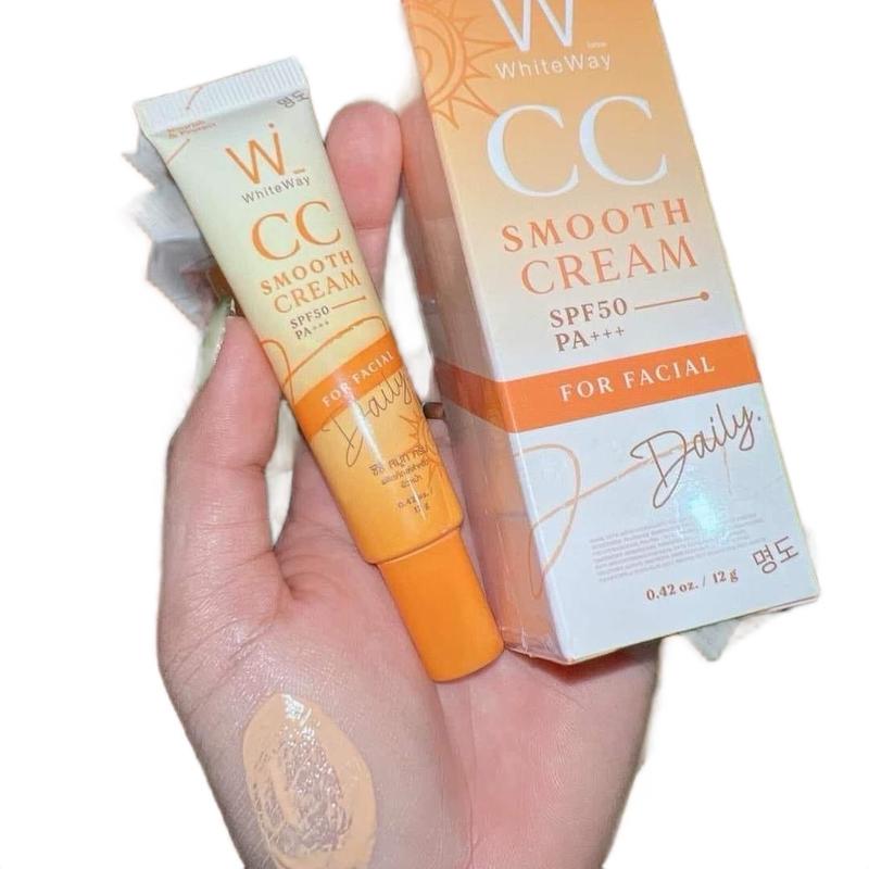 Cc Sunscreen W White Way Smooth Cream Spf50+++ - TikTok Shop Thailand