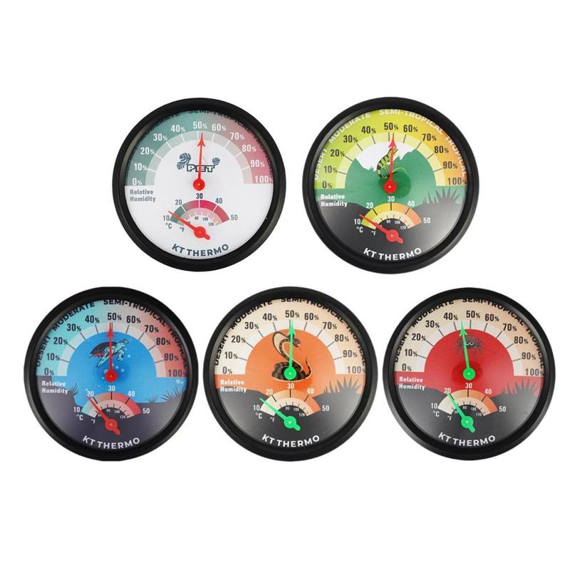 Reptile Terrarium Thermometer Hygrometer Wall Mounted Thermohygrometer ...