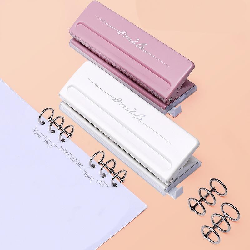 Adjustable Spacing 6-hole Punching Machine Manual Ledger Punching ...