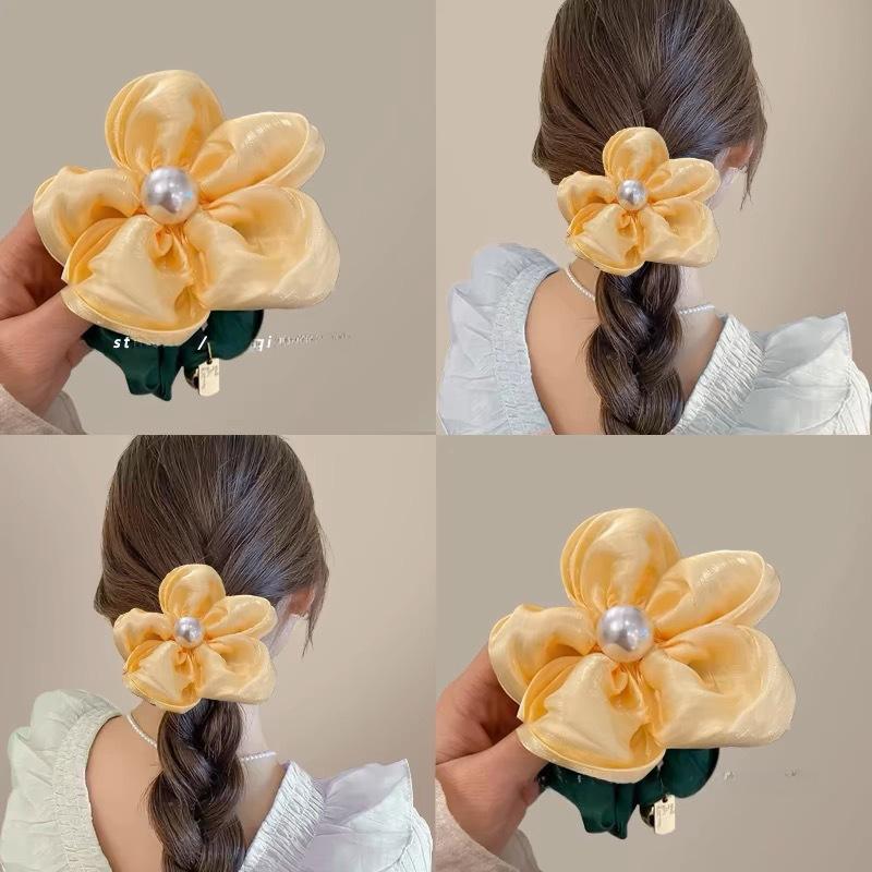 Scrunchies Mutiara Bunga, Gaya Musim Bunga, Rekaan Suasana Ikat ...