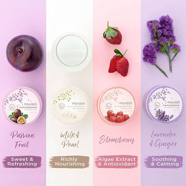 Wardah Creamy Body Butter 50ml - Passion Fruit Strawberry Milk - Shop ...