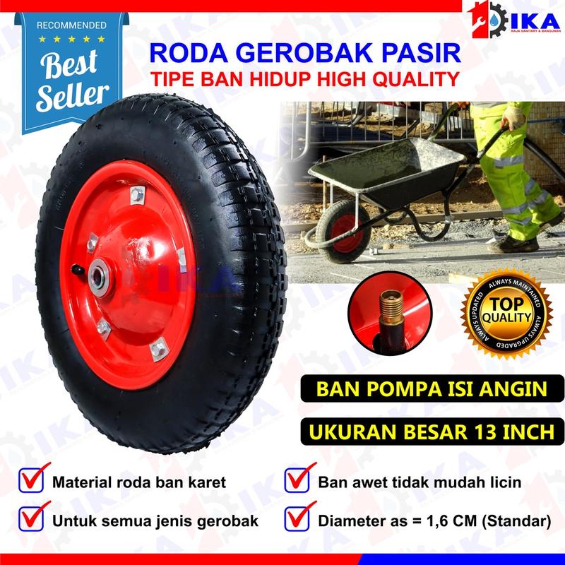 Roda Gerobak Pasir Original Ban angin / Ban Gerobak Dorong Roda Sorong ...