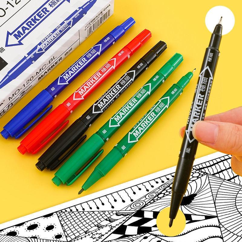 Double Headed 4 Colors Smooth Waterproof Oily Marker Permanent Dual Tip ...