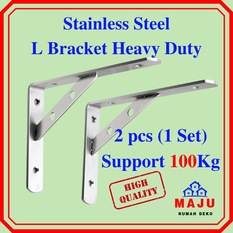 MAJU 2pcs Stainless Steel 304 Heavy Duty L shape Bracket wal - TikTok ...