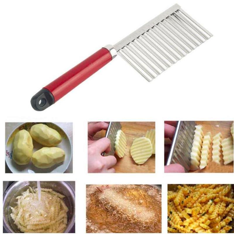 Potato Wavy Knife Stainless Steel Kitchen Gadgets Cooking Tools ...