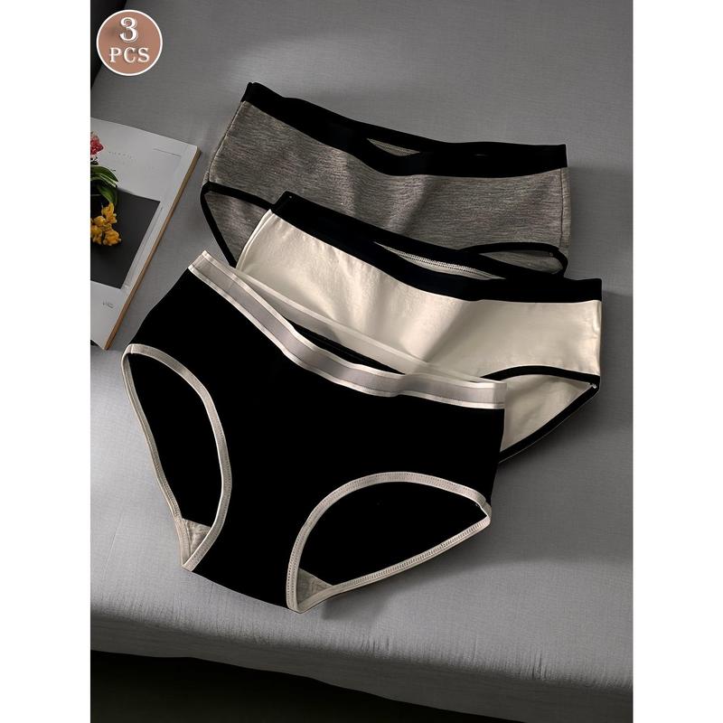 3pcs Women Simple Seamless Hipster Panties, Underwear For Students ...