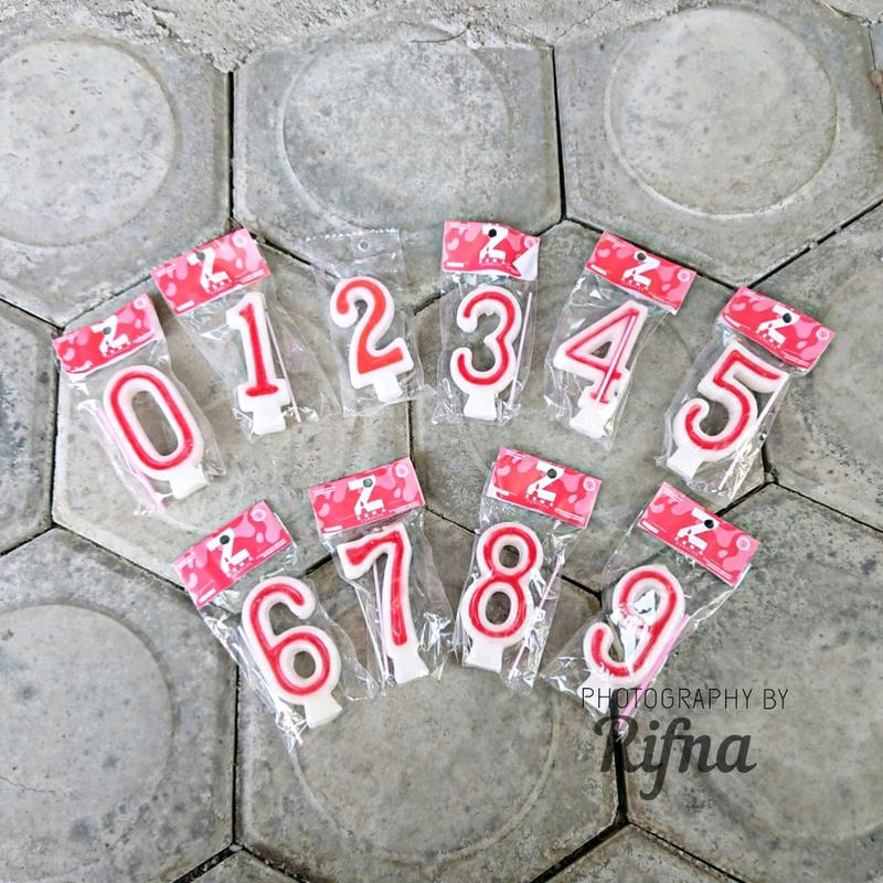 Ready Lilin Ulang Tahun Angka Merah Putih - Shop | Tokopedia