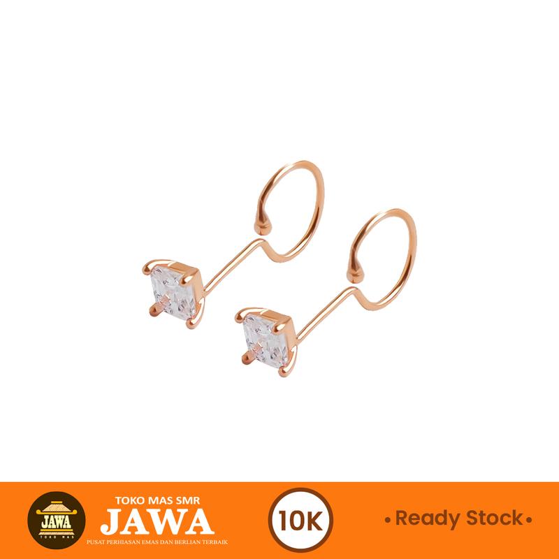 Anting Sprouts Emas Squaretha Kadar 10K Toko Mas Jawa - Shop | Tokopedia