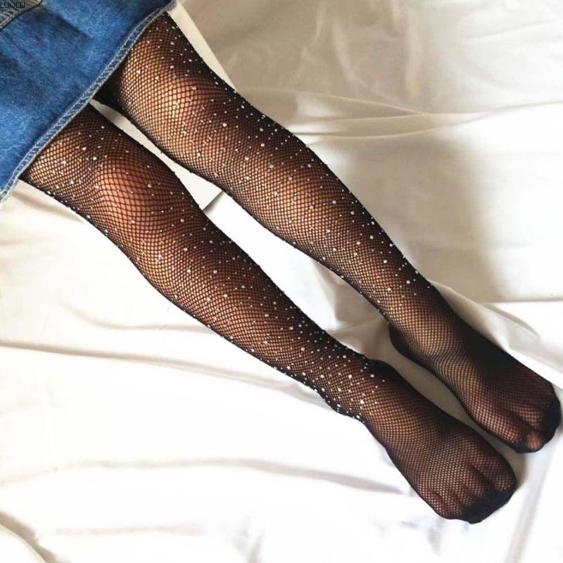 Fashion Stretchy Sequin Girls Nylon Kid Stockings Fishnet Tights ...