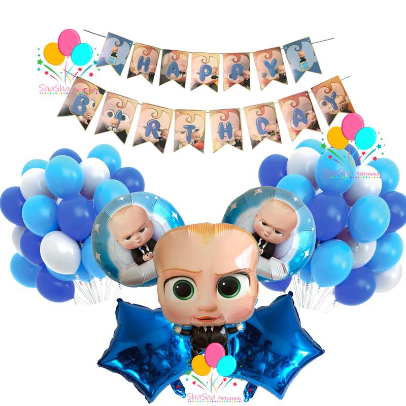 67Pc Boss Baby Theme Complete Set Balloons Party Decoration Party ...