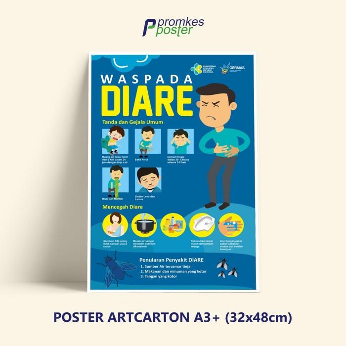 Poster Edukasi Kesehatan Waspada Anak Diare - Shop | Tokopedia