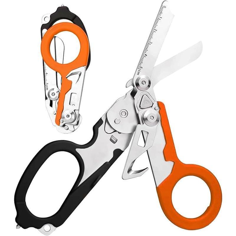 Trauma Shears With Strap Cutter and Glass Breaker for Outdoor, Nursing Scissors With Holster ...