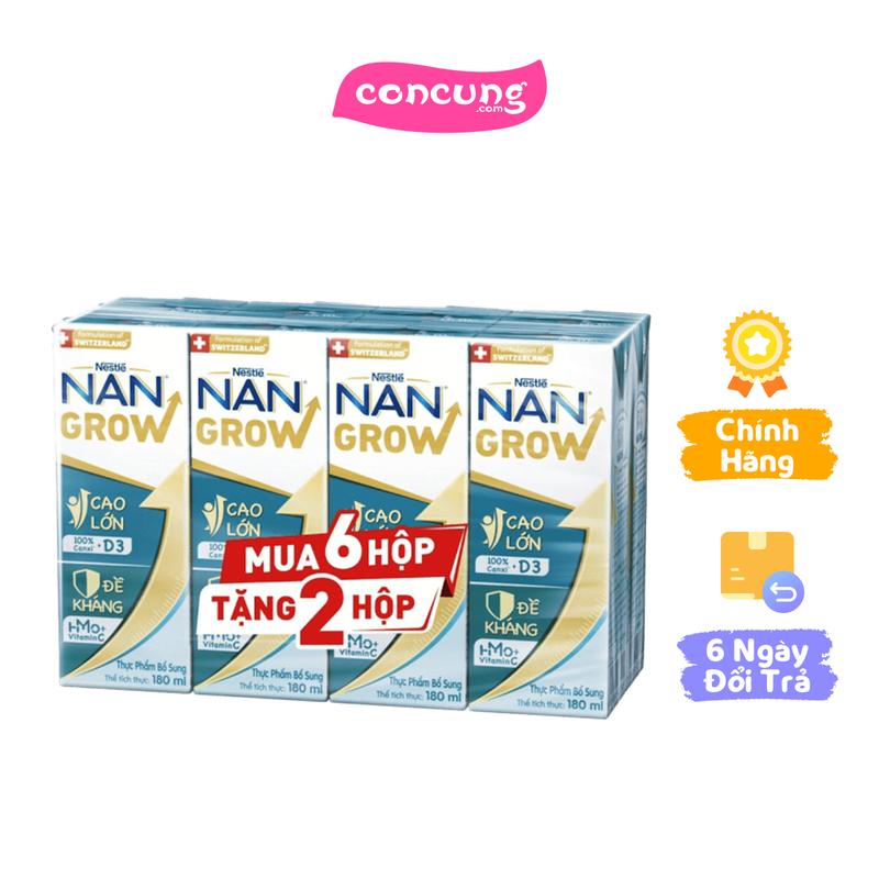 Sữa pha sẵn Nestlé NANGROW 4(8x180ml) hỗ trợ thúc đẩy phát triển ...