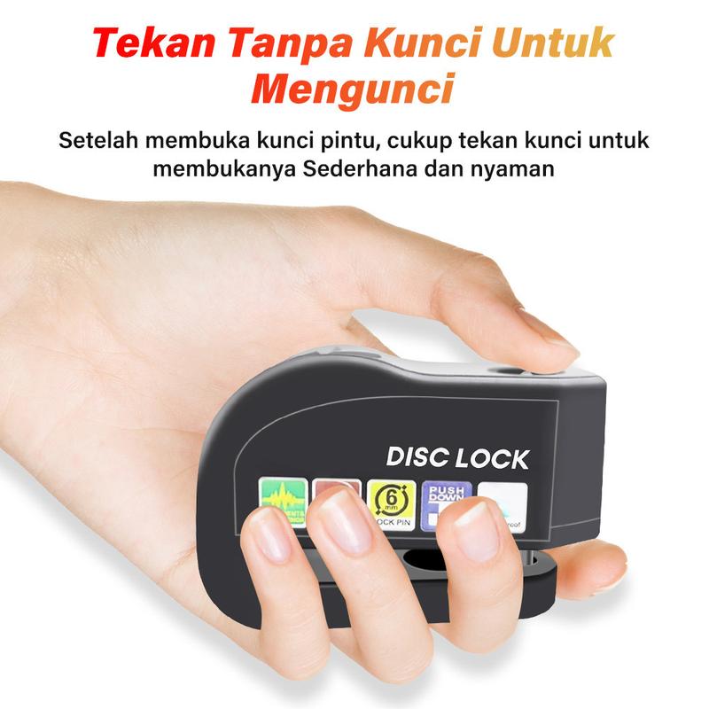 Kunci Gembok Pengaman Alarm Cakram Disc Lock Motor Gembok Cakram Alarm ...