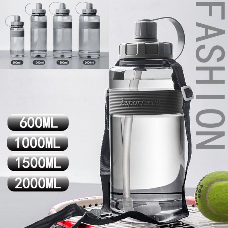 Botol Air Sukan 2L / 1.5L / 1L / 0.6L Luaran Cawan Kecergasa - TikTok ...
