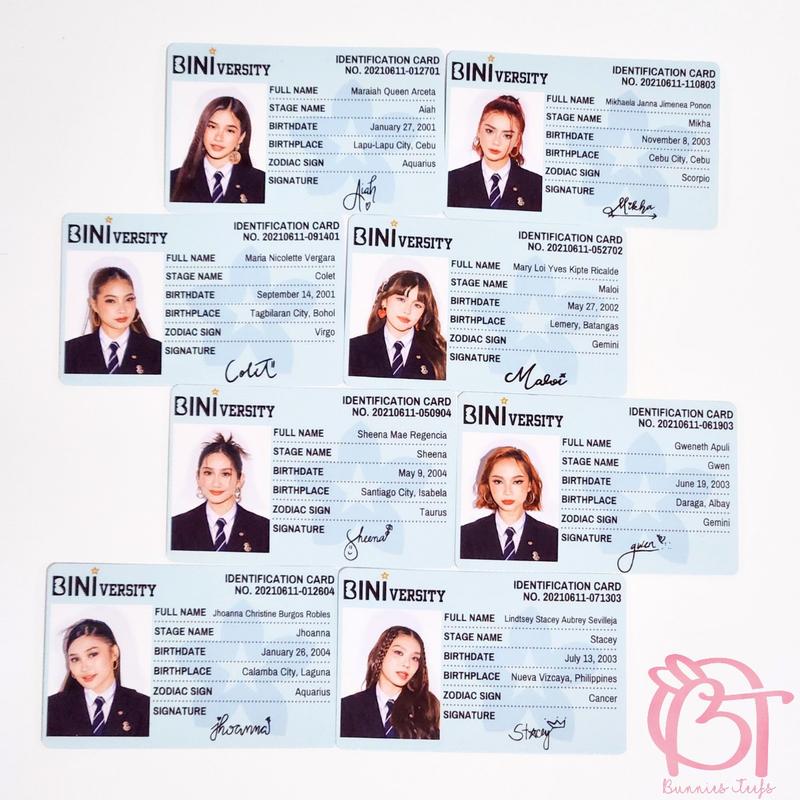 BINI PHOTOCARD ID - BINI FANMADE ID - FRONT PHOTO ONLY (1PC - TikTok ...
