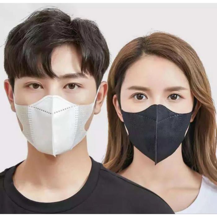 Promo MASKER DUCKBILL FACEMASK POLOS WARNA HITAM PUTIH DUKBILL 3PLY ...