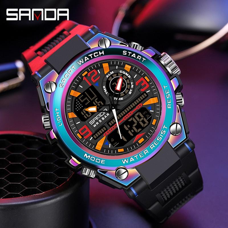 SANDA - jam tangan mewah lelaki, kalis air, dalam Kuarza, LED, - TikTok ...