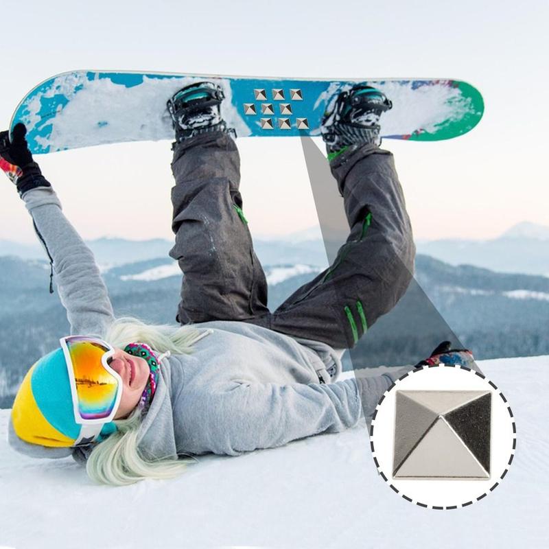 10Pcs New zinc alloy Snowboard Stomp Pads Pyramid Studs Portable ...