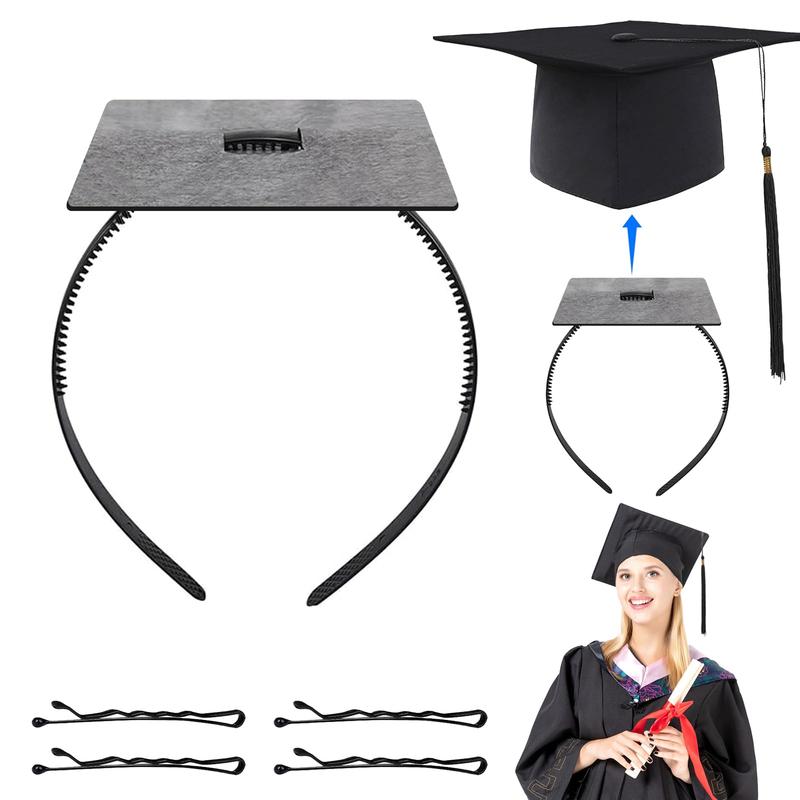Graduation Cap Headband Insert Firm Anti-fall Grad with 4 Bobby Pins ...