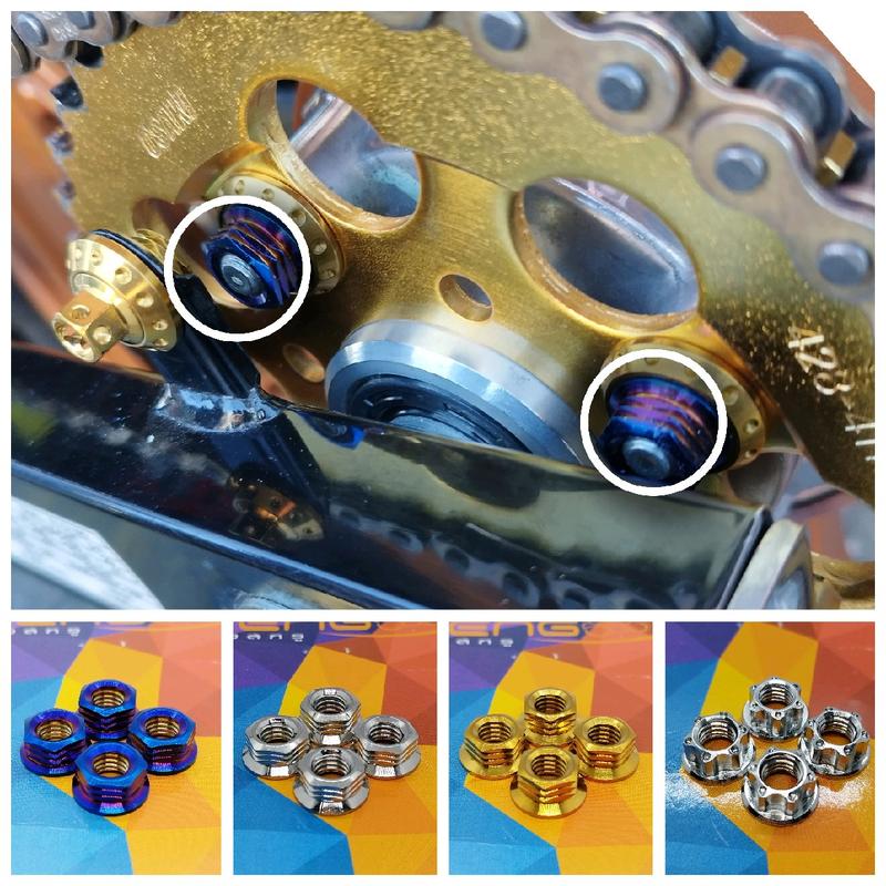 SPROCKET NUT SET OF 4PCS raider wave xrm smash - TikTok Shop Philippines