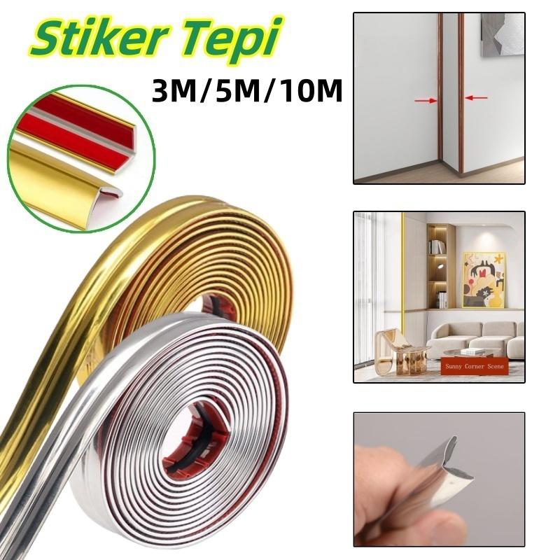 Stiker Tepi List Plat Strip Mirror Hairline Gold Panjang 10 - Shop ...