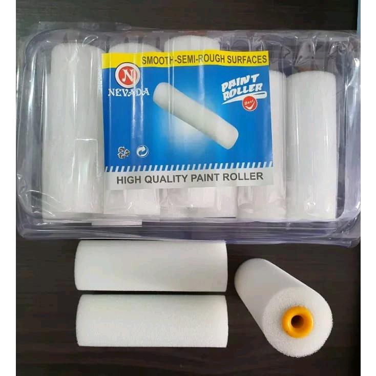 Busa Reffil Kuas Roll Kapal 4" Inchi Kecil Sponge / Refill Miniroller ...