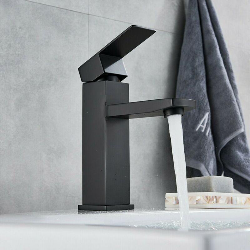 Sink Counter Waterfall Bathroom Tap Basin Mixer Tap Chrome Square Mono ...