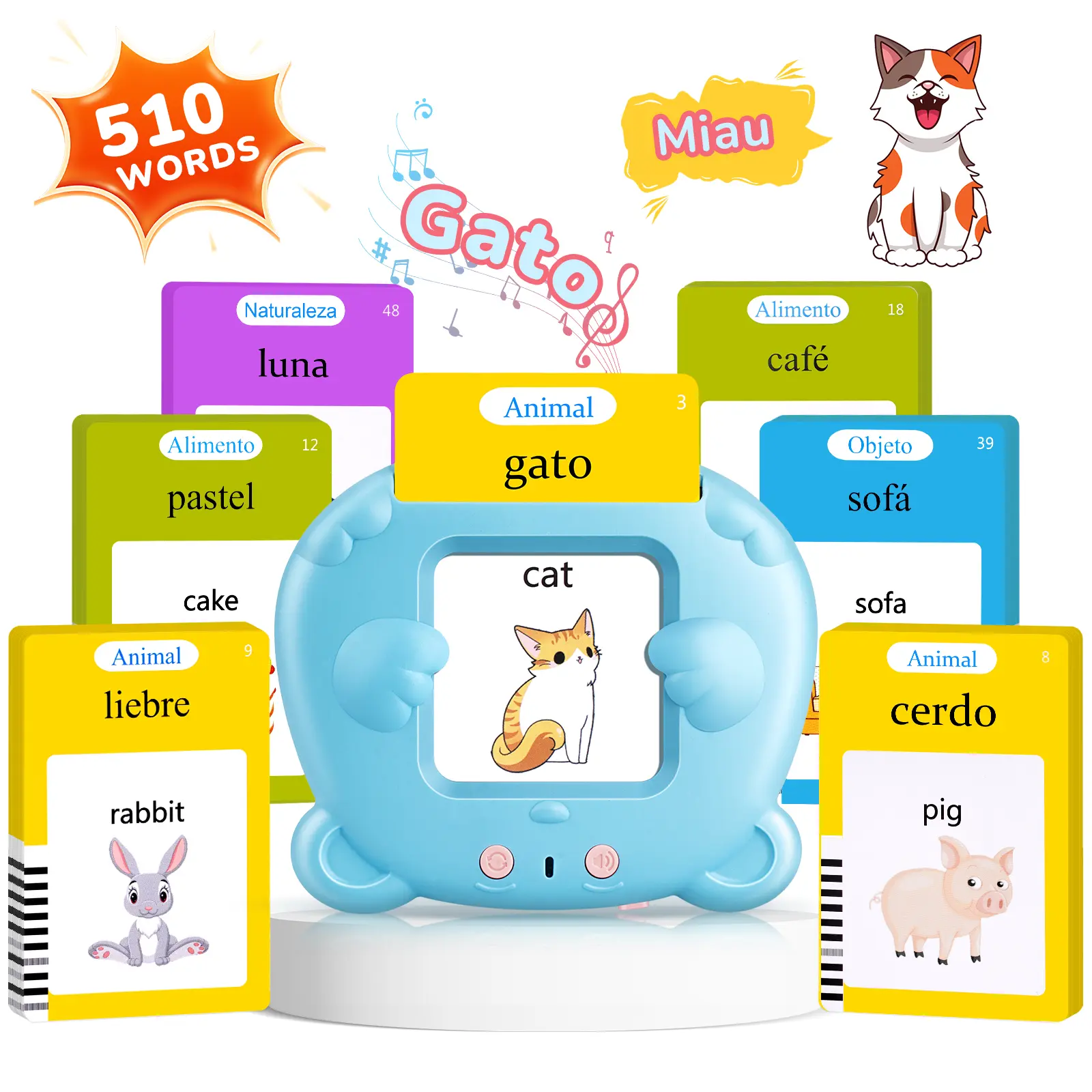 Talking Flash Cards Toys Pocket Speech for Kids Toy, Talking - TikTok Shop