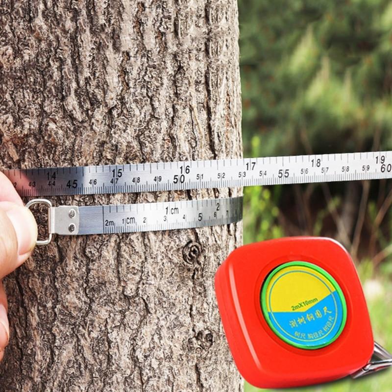 2000mm Tree Diameter Tape Stainless Gardening Tree Ruler Meter ...
