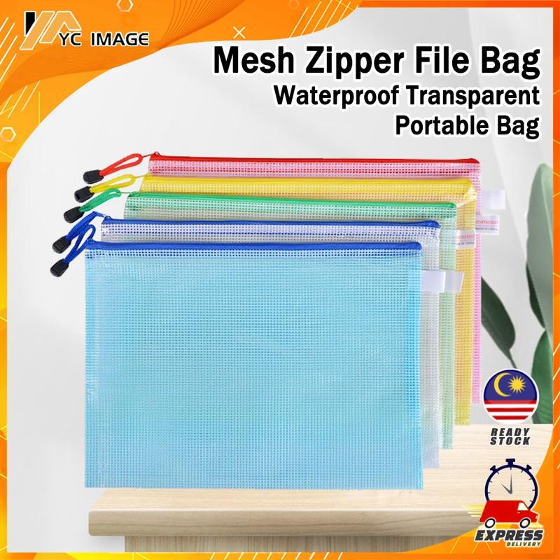 A3,A4,A5,A6,B4,B5 Mesh Zipper File Zipper Bag Zip Bag Waterproof ...