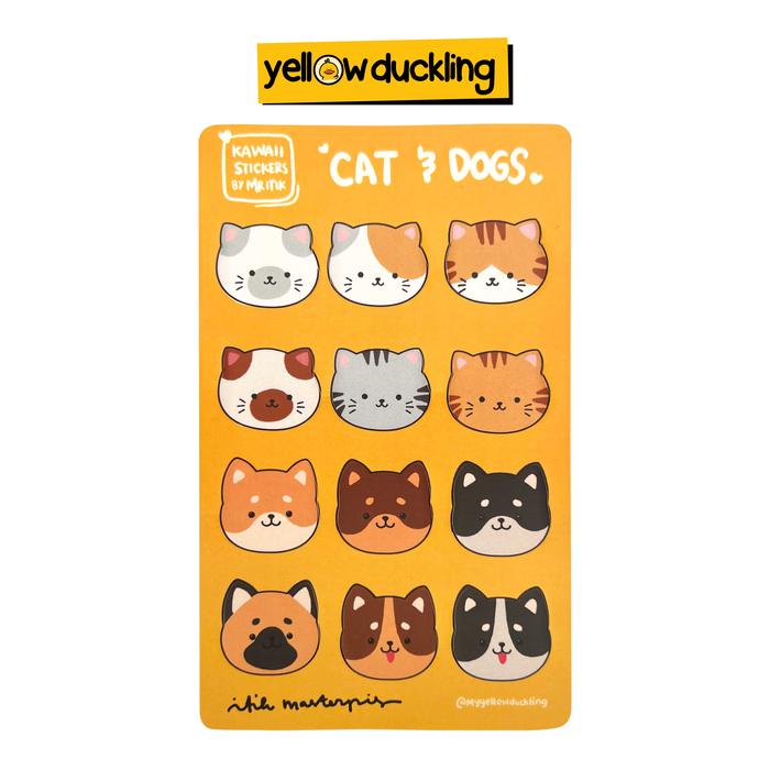 Jual STICKERS - CAT & DOG TUBBIE EDITION STICKER SET - STIKER ITIK ...