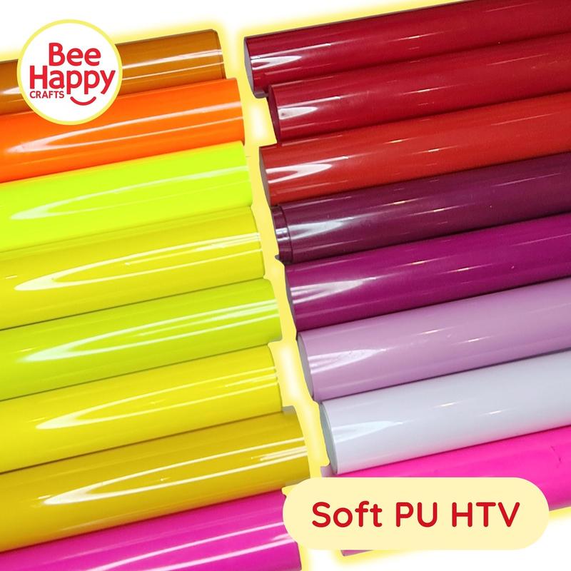 Bee Happy Red, Orange, Yellow Shades HTV Heat Transfer Vinyl - TikTok ...