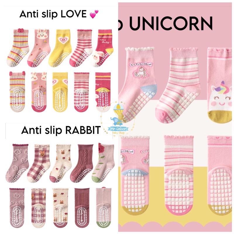 [Mr.Gabor] 5 PASANG kaos kaki Anti slip anak perempuan dan laki - Shop ...