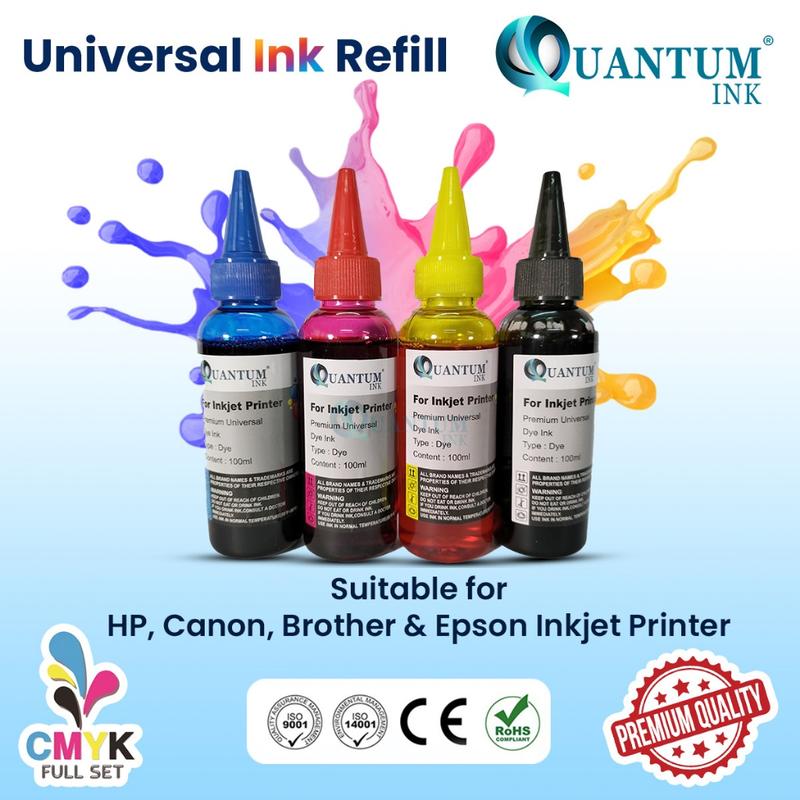 QUANTUM Universal Inkjet Printer Refill Ink 100ml Compatible - TikTok ...