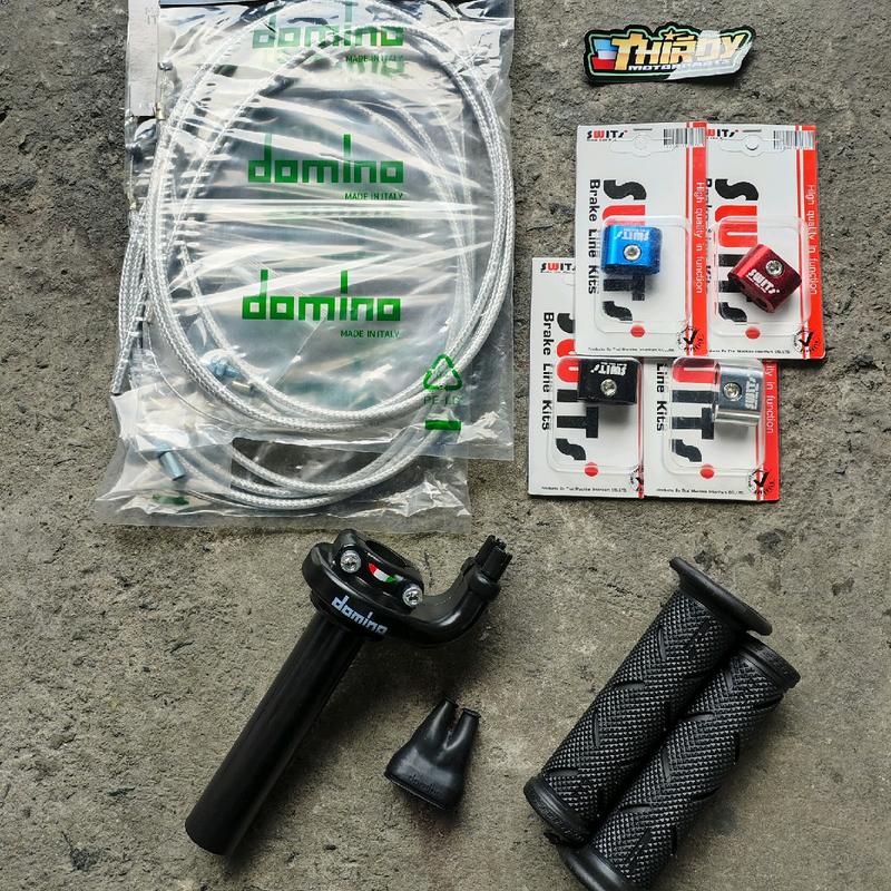 PREMIUM DOMINO QUICK THROTTLE SET W/ SWITS CABLE HOLDER - TikTok Shop Philippines