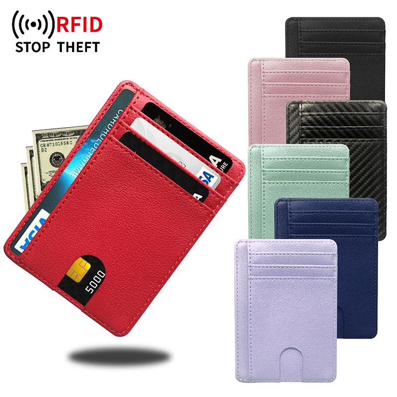Multiple Card Slots Portable PU Leather Credit Card Bag Card - TikTok ...
